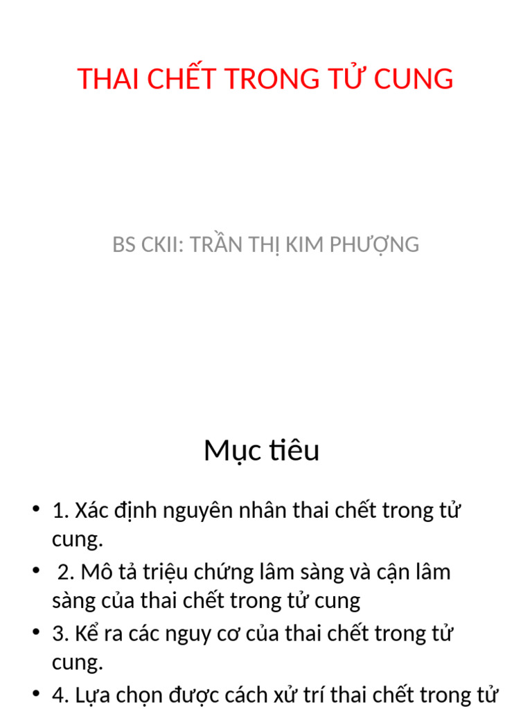 Thai Chết Trong Tử Cung | PDF