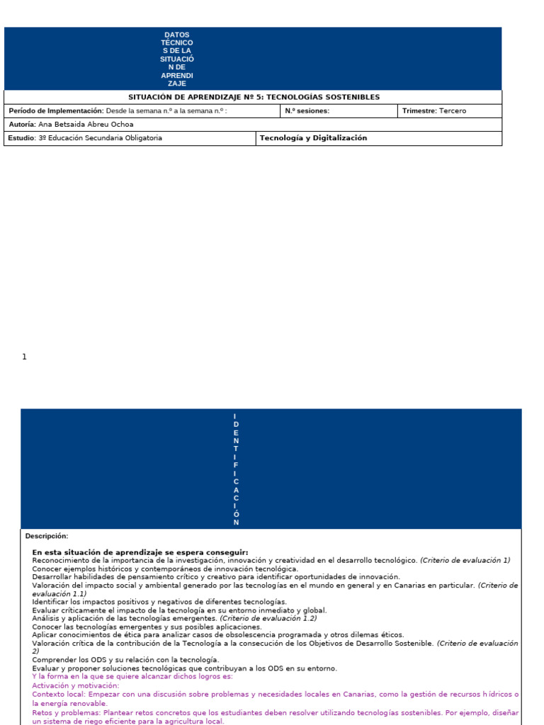 Plantilla Diseno Sa Lomloe Con Orientaciones 4 | PDF | Evaluación | Maestros