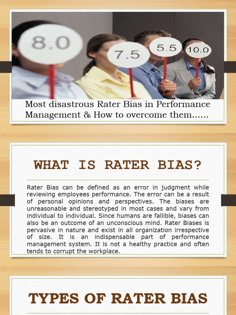Rater Bias in Performance Management | PDF | Performance Appraisal | Bias
