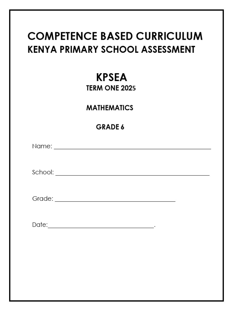 GRADE 6 MATHEMATICS Term1 | PDF