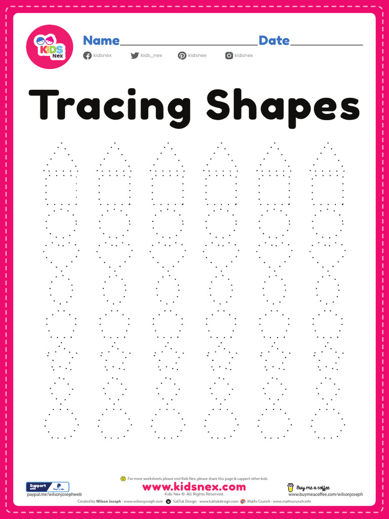 07 Tracing Shapes Worksheet | PDF