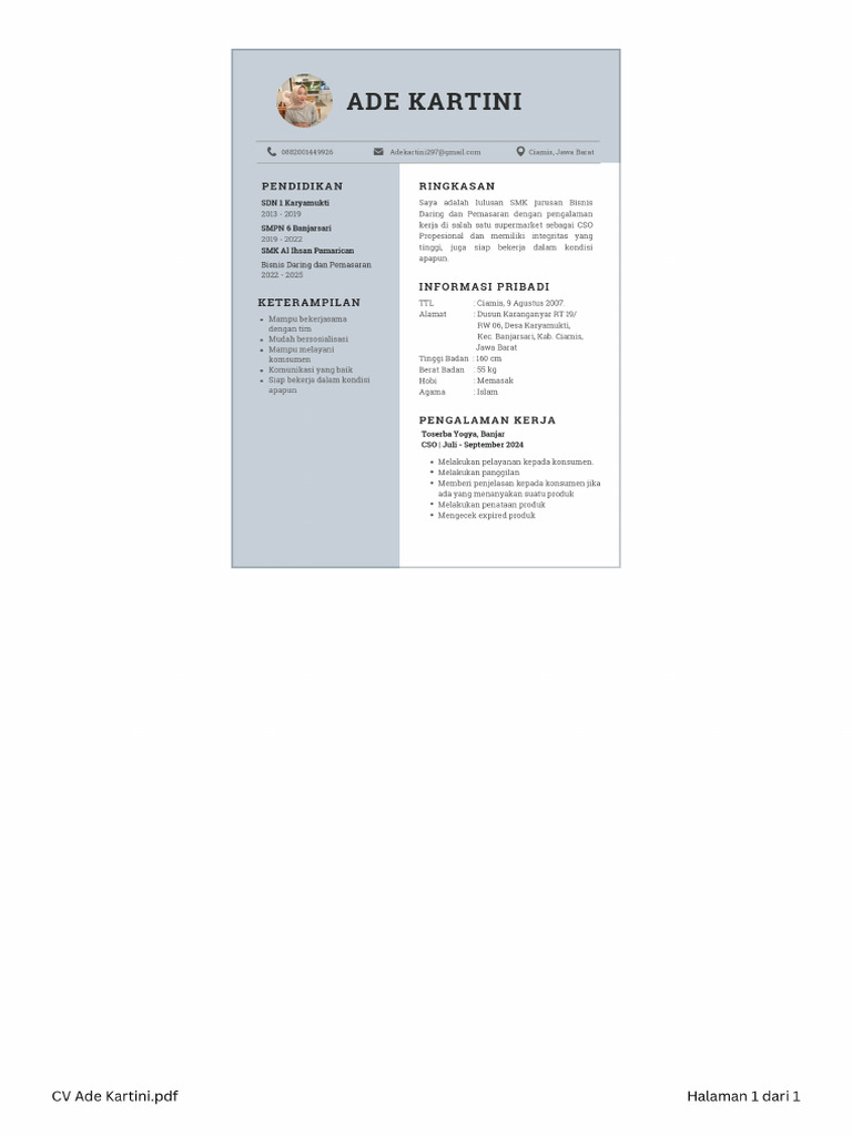 CV Ade Kartini.pdf_20250307_192356_0000 | PDF