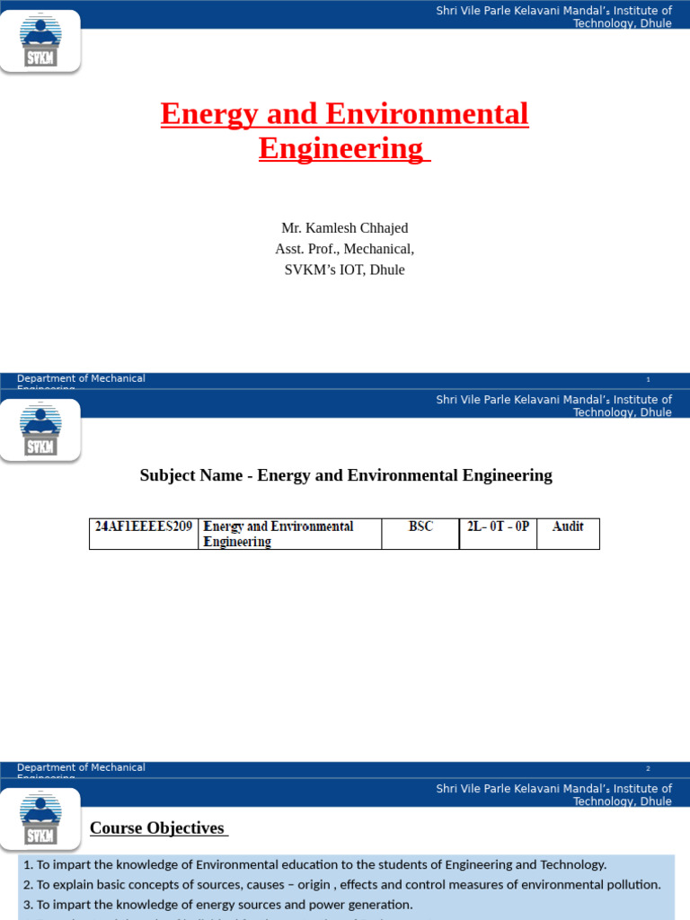 EEE - Unit 01 - Environment | PDF | Atmosphere Of Earth | Atmosphere