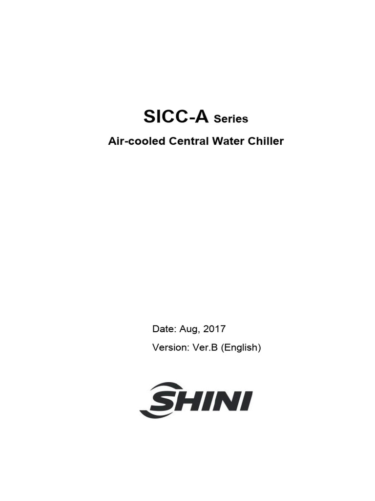 Air Cooled Central Water Chiller - SICC A | PDF | Valve | Air Conditioning