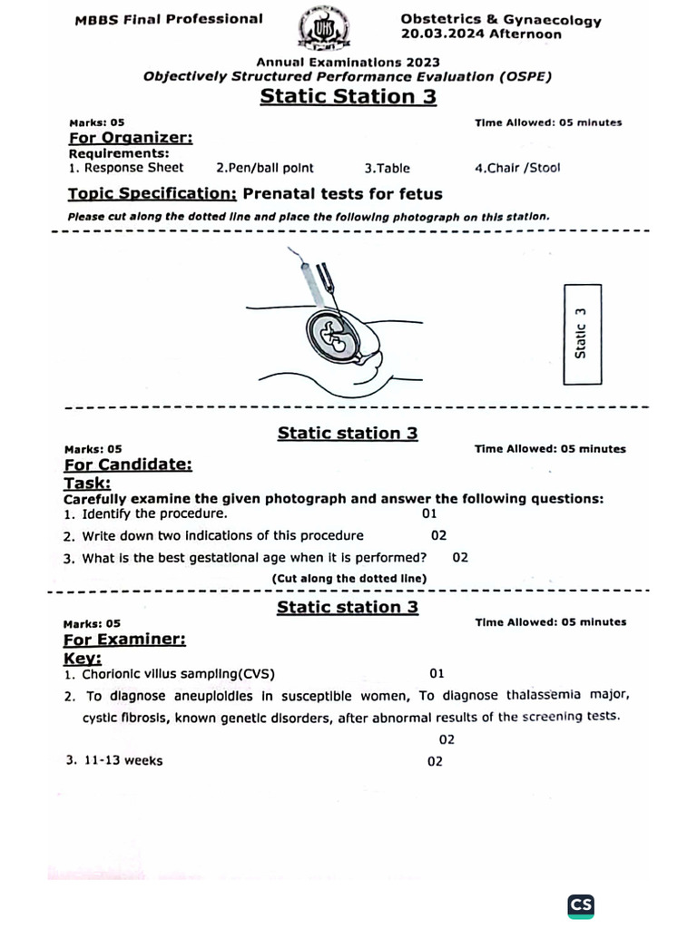 1 Gynae Obs Ospe Batch 23 | PDF