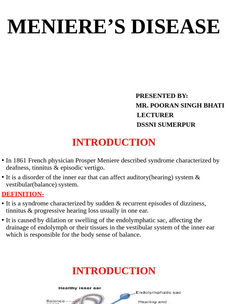 Understanding Meniere's Disease Symptoms | PDF | Vertigo | Ménière's ...