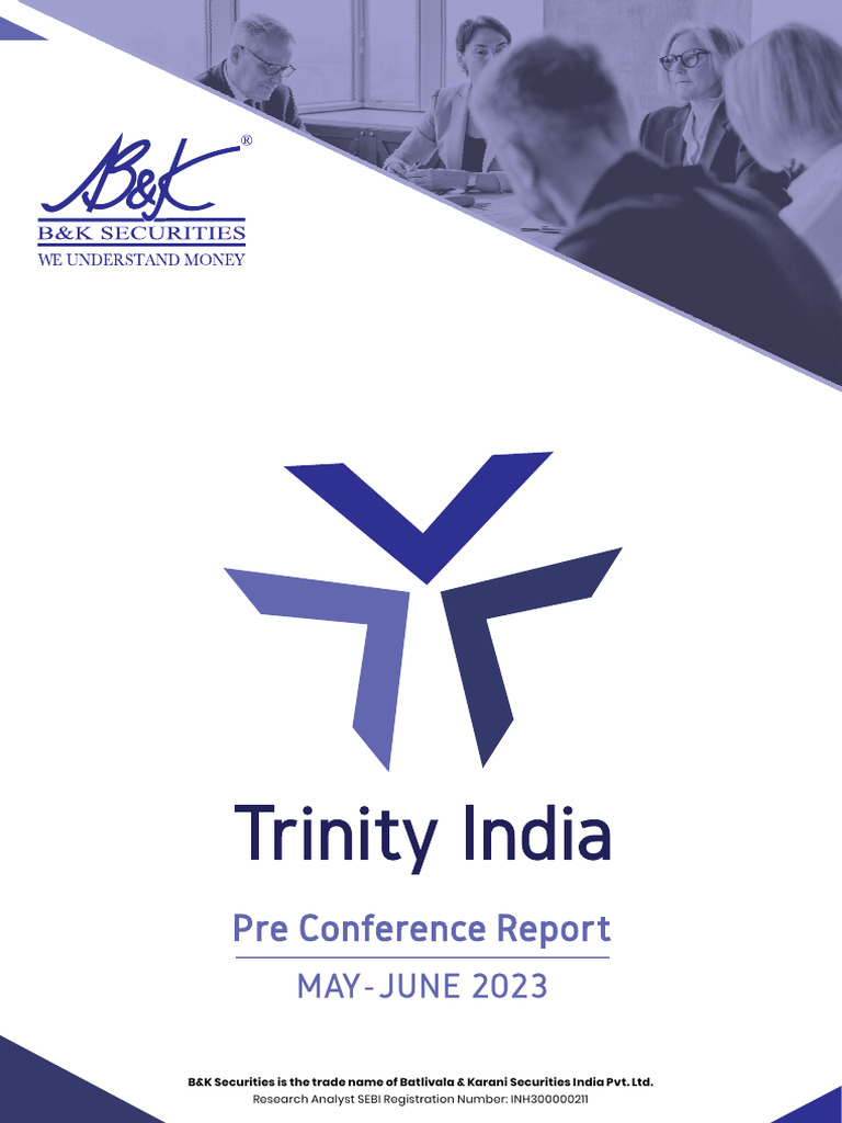Trinity India - Pre Conference - 27 May 23 | PDF | Expense | Equity ...