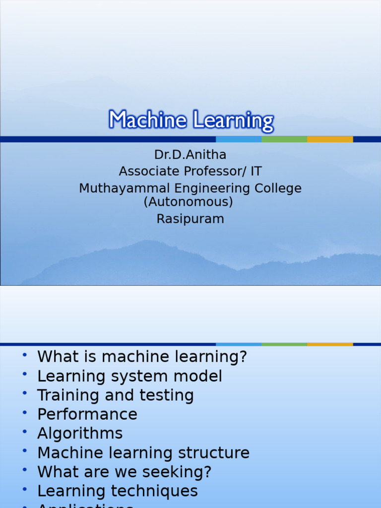 An Overview of Machine Learning | PDF | Machine Learning | Statistical ...