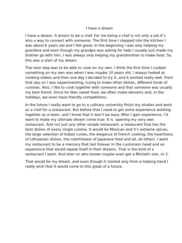 I Have A Dream | PDF