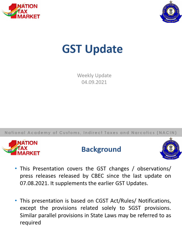 GST Revenue Update: August 2021 Insights | PDF | Economy Of India ...
