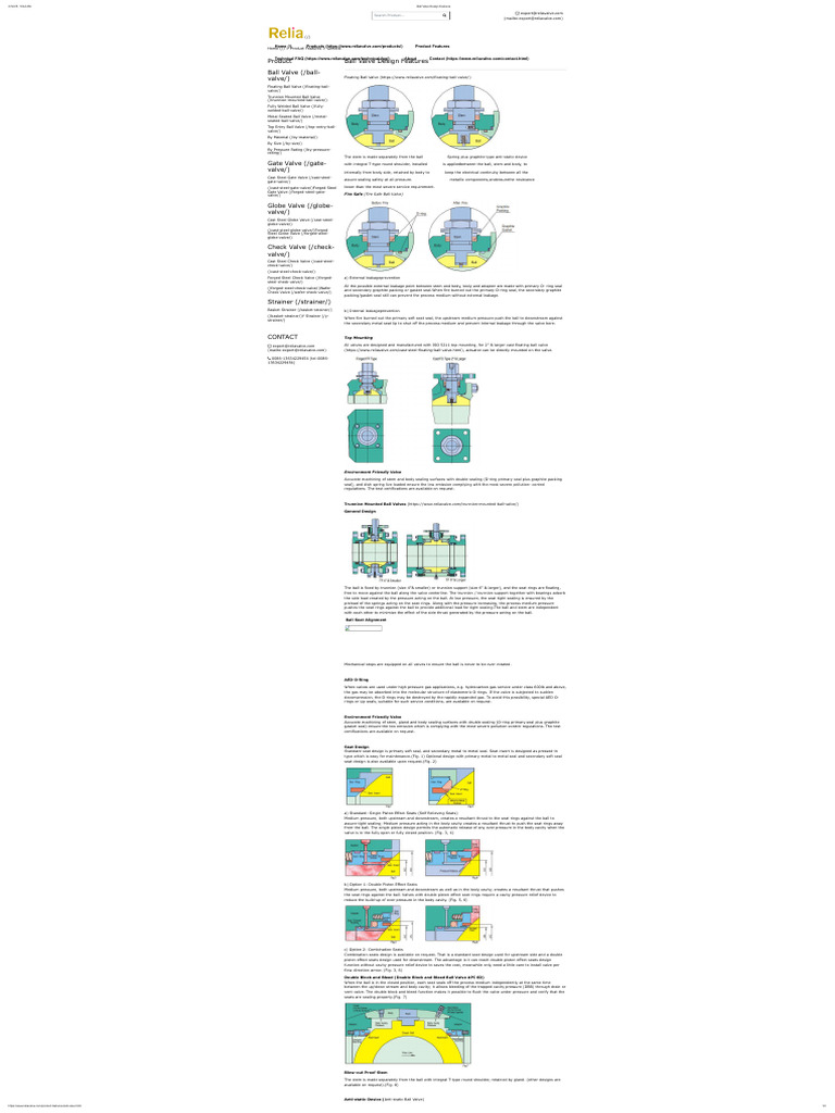 Ball Valve Design Features | PDF | Valve | Mechanical Engineering