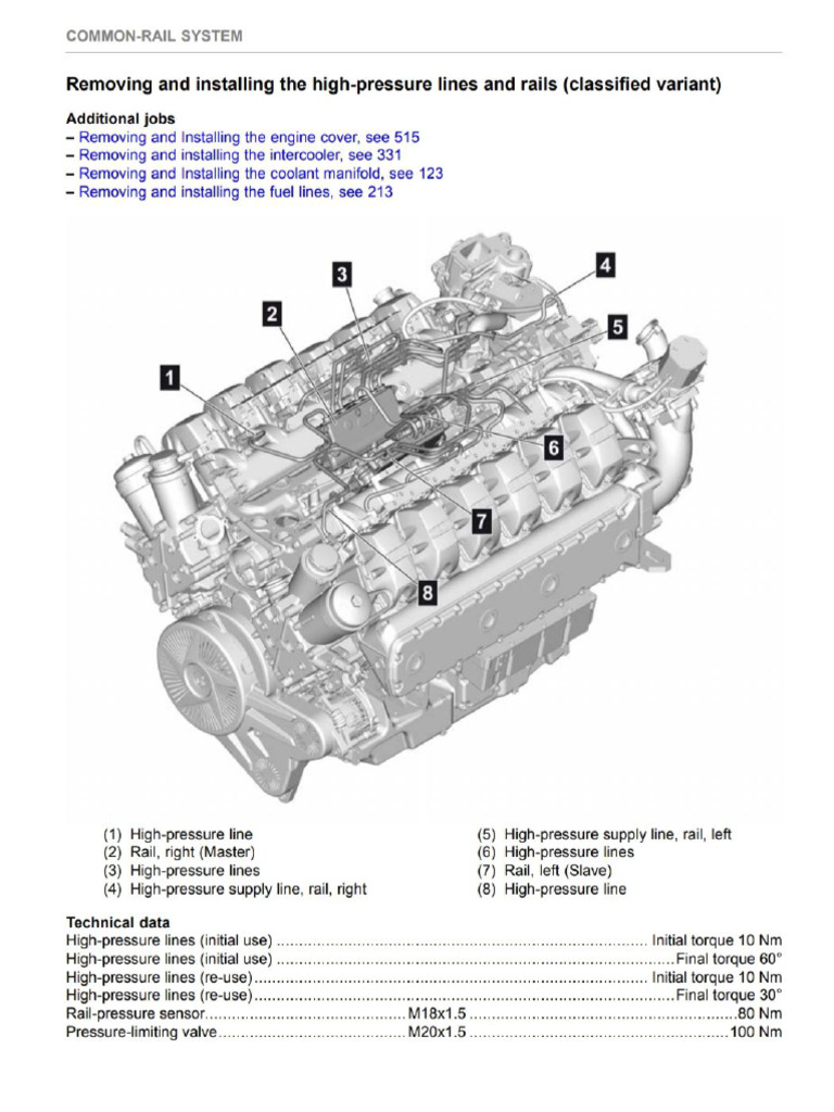 Standart Install High Pressure Line MAN D2862 | PDF