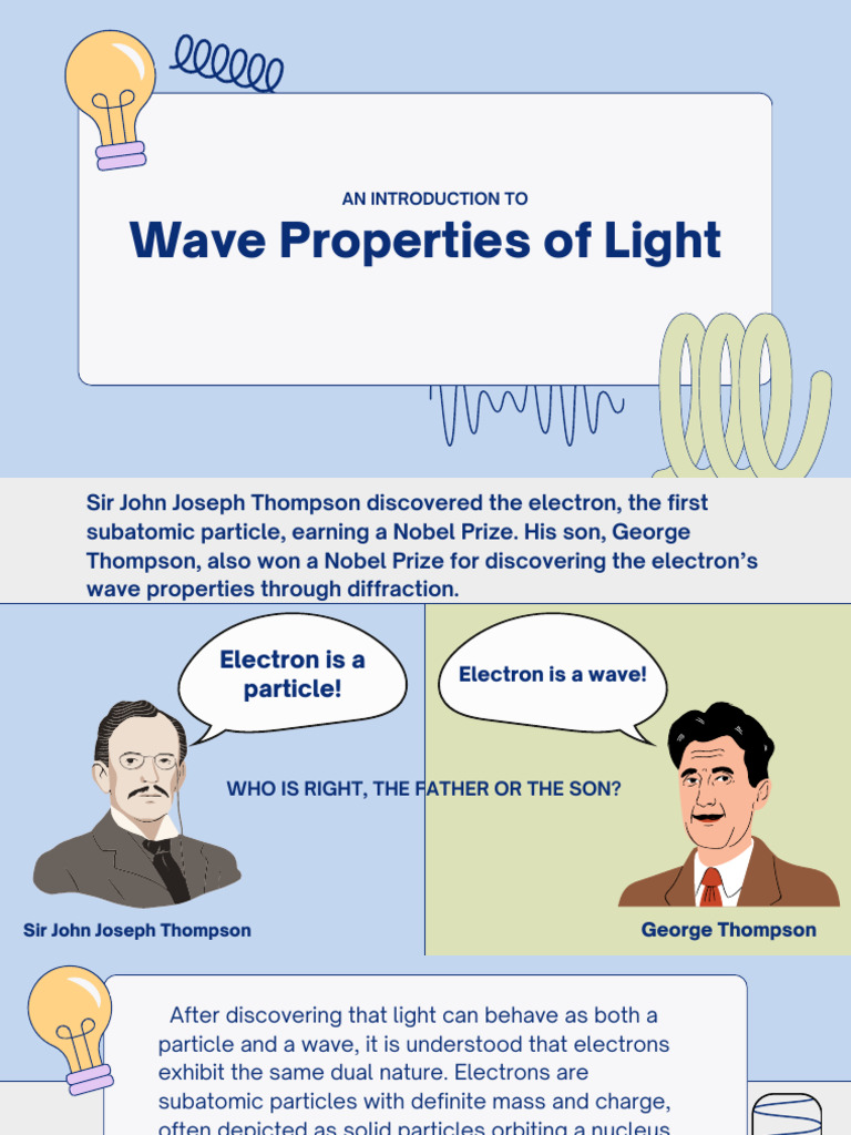 Wave of Light (PPT-REPORT) | PDF | Electron | Diffraction