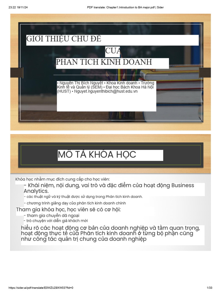 PDF Translate - Chapter1.Introduction To BA Major - PDF - Sider | PDF