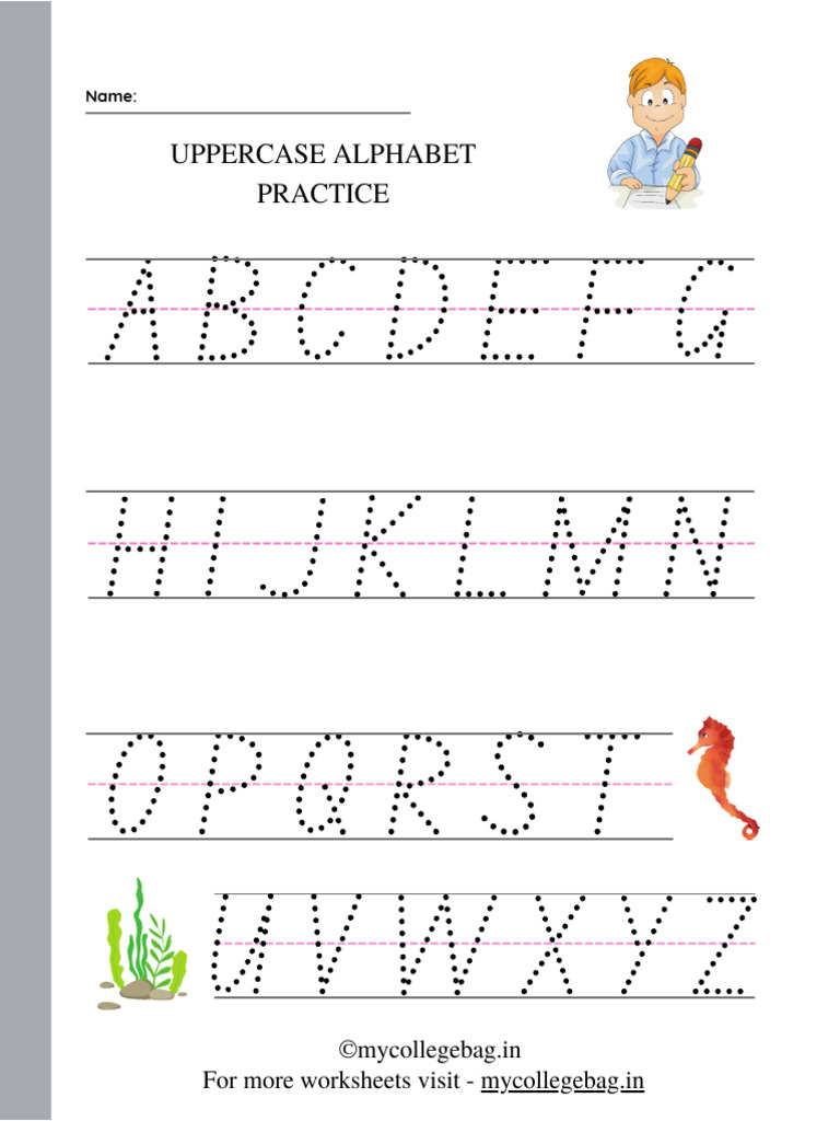 Uppercase Alphabet Practice 1 | PDF