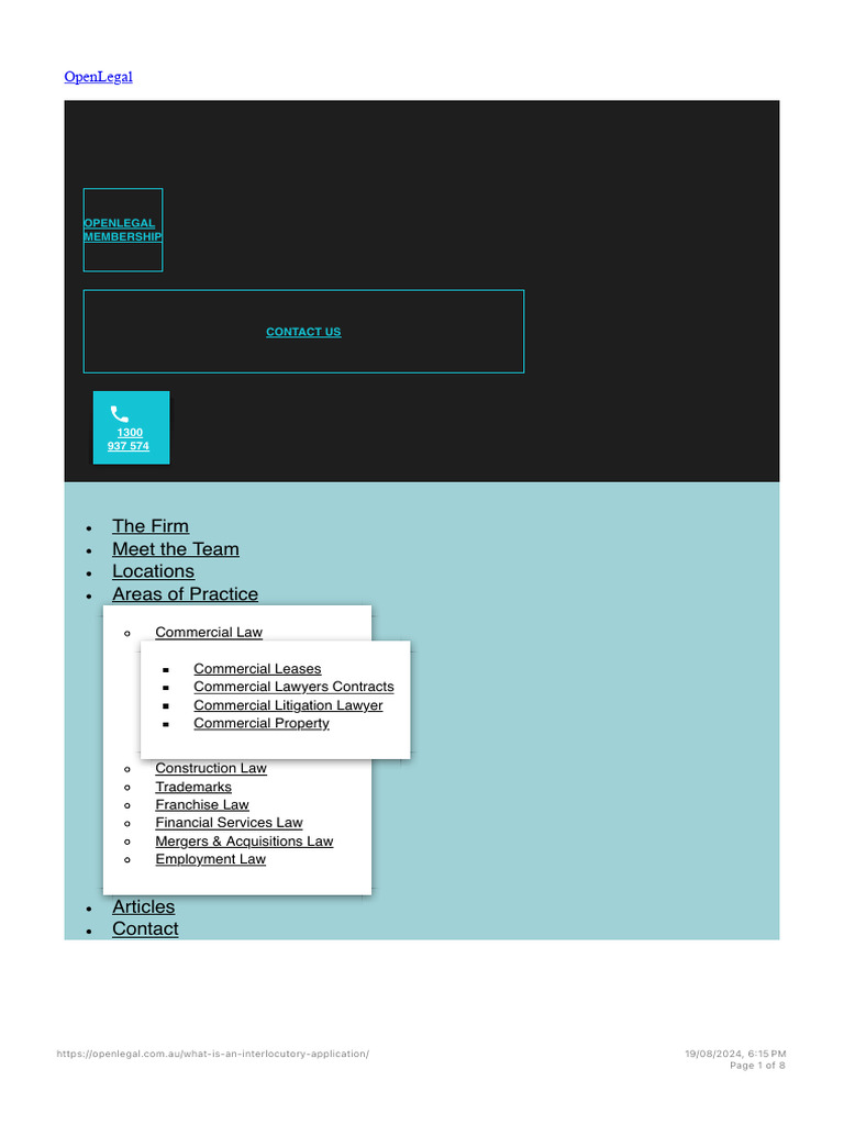What Is An Interlocutory Application? - OpenLegal | PDF | Default ...