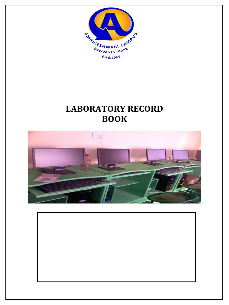 Laboratory Record Book: WWW - Amc.edu - NP | PDF