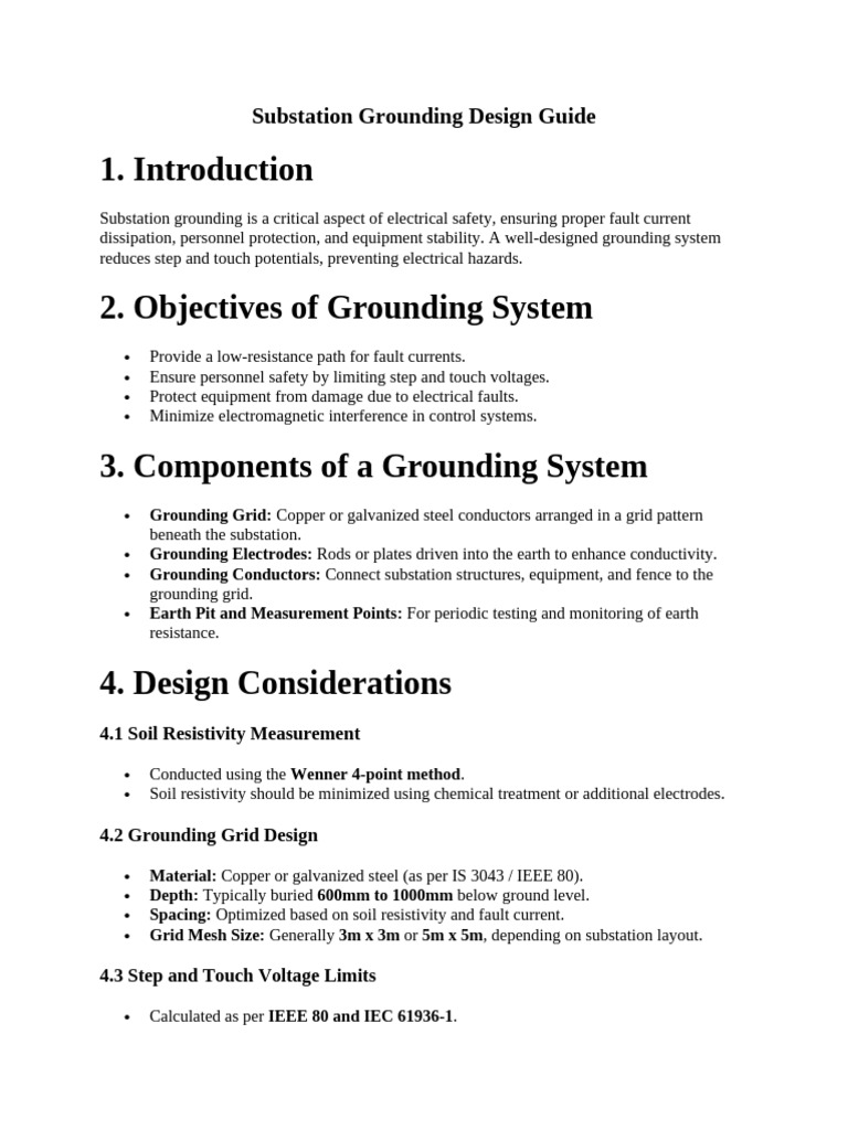 Substation Grounding Design Guide | PDF