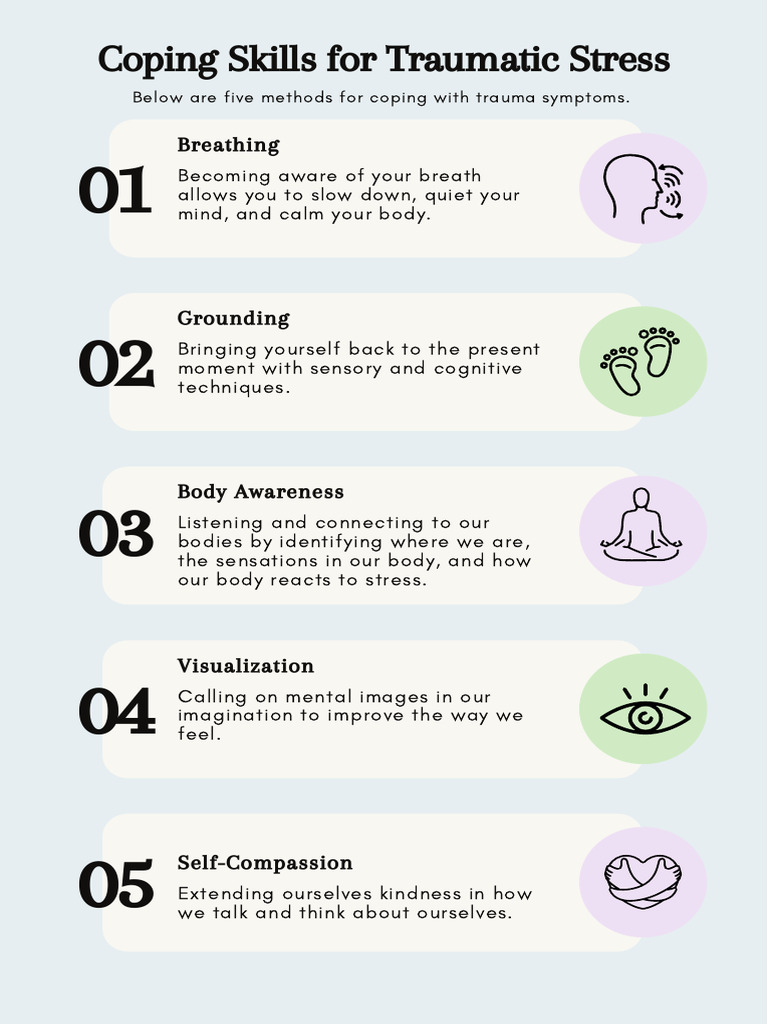 Coping Skills for Trauma Recovery | PDF | Senses | Psychological Trauma