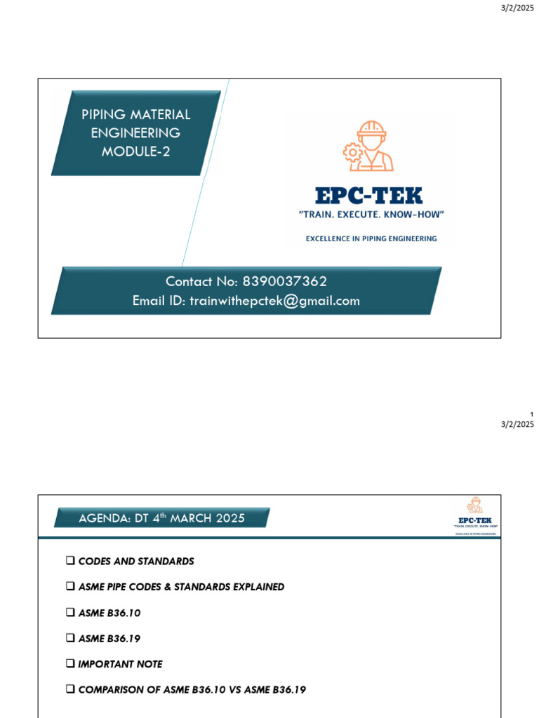1-Piping Material Engineering - Module 2.1 - PPT | PDF | Pipe (Fluid ...