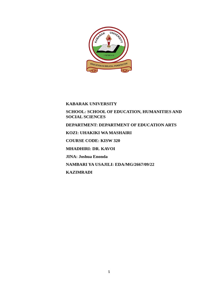 Kiswahili Notes | PDF