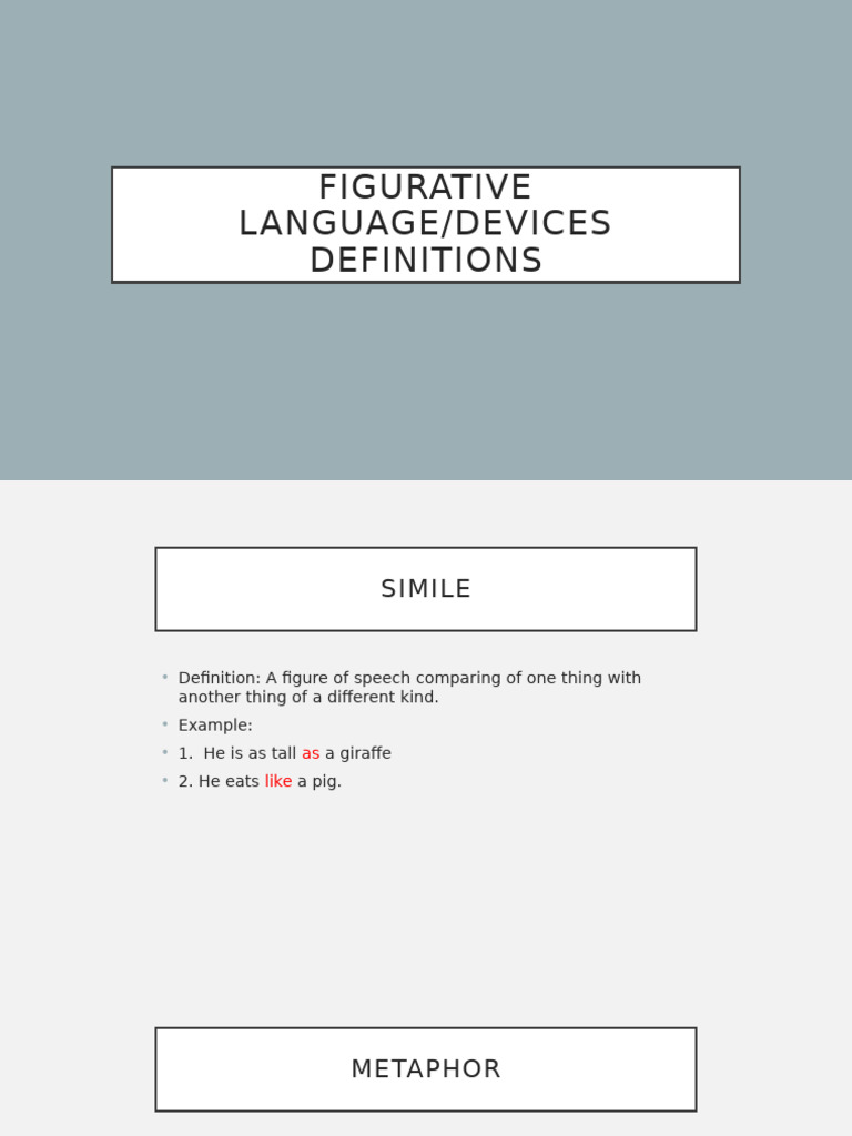 Figures of Speech PowerPoint | PDF