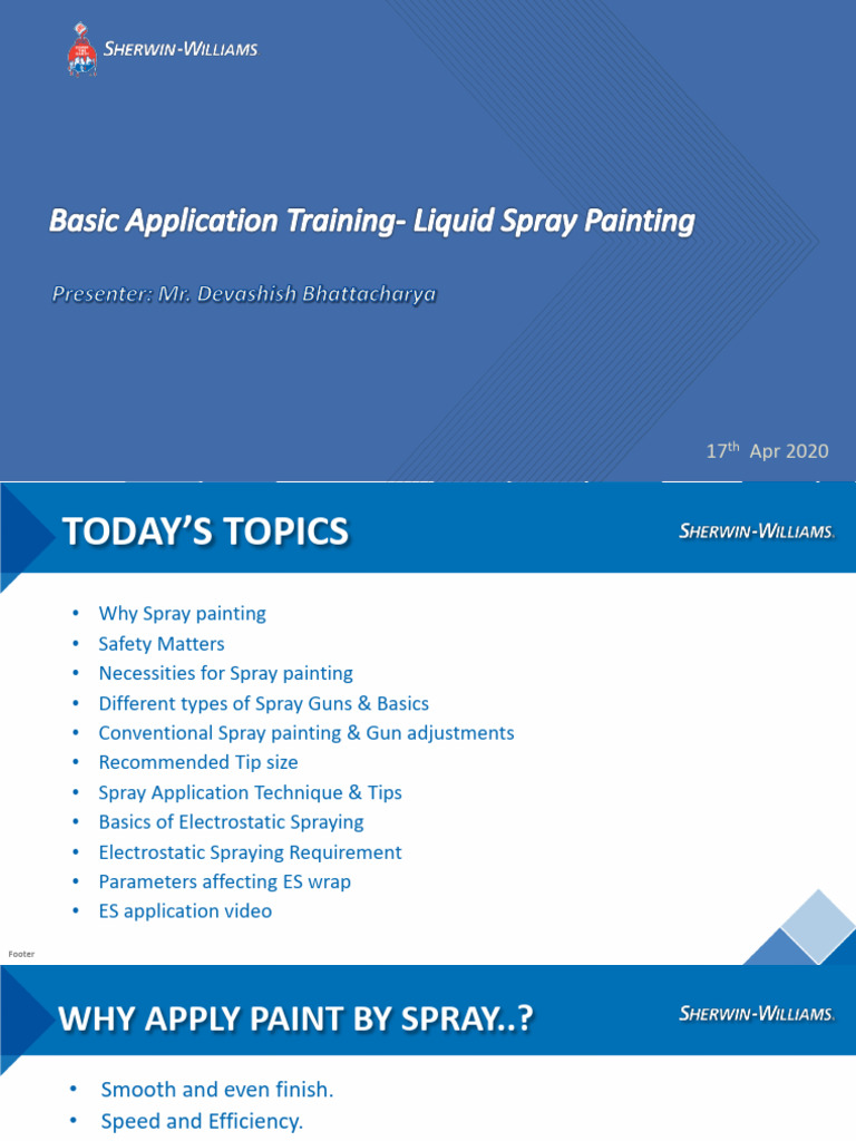 Basic Trg-Liquid Spray Painting - 16 Apr'20 - Cust TRG | PDF