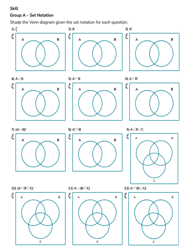 Venn Diagram Analysis and Set Notation | PDF