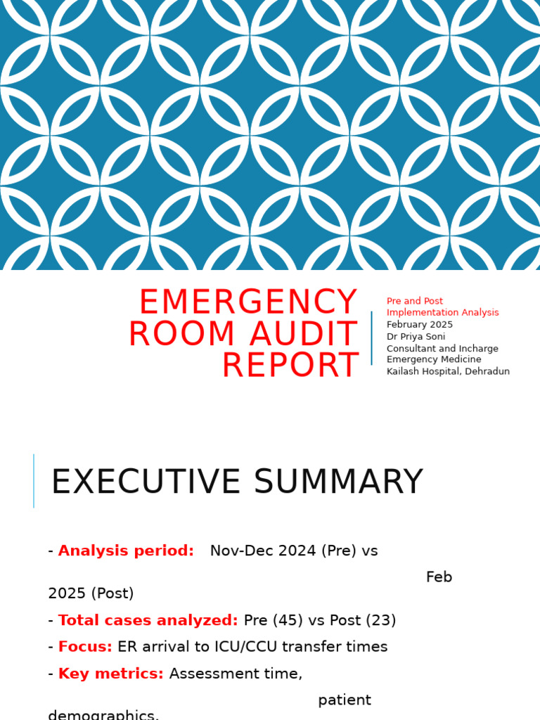 ER Transfer Audit | PDF | Intensive Care Unit | Health Care