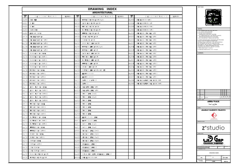 A-0003 DRAWING INDEX-Layout1 | PDF