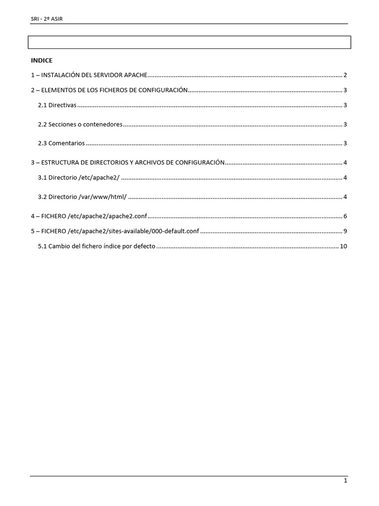 01 - Instalación Servidor Apache en Ubuntu | PDF | Red mundial | Internet y web