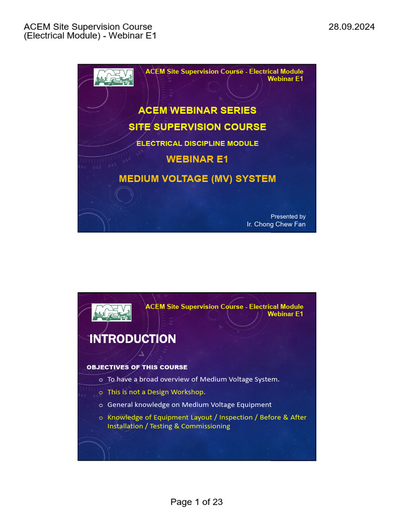 Medium Voltage System slides - Webinar E1_Batch Security | PDF | Transformer | Insulator ...