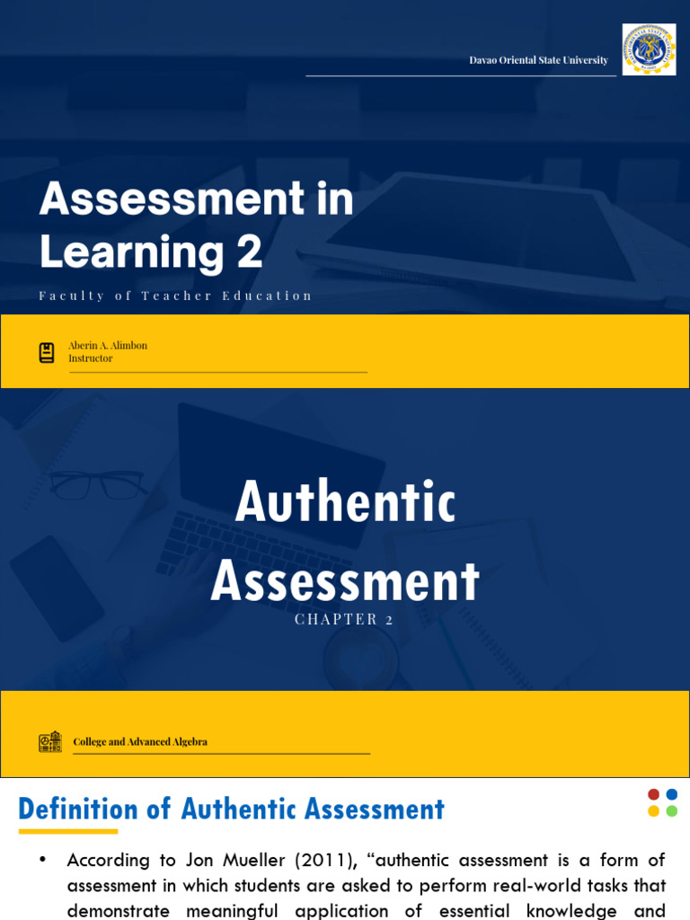 Authentic Assessment in Education | PDF | Educational Assessment | Learning