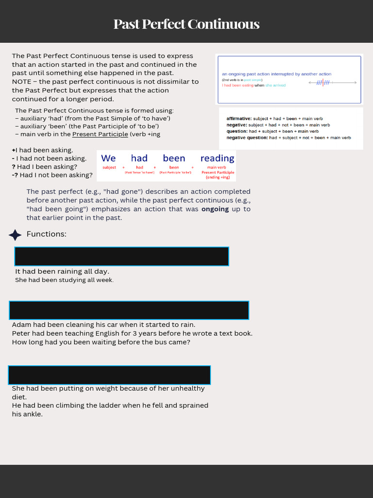 Past Perfect Continuous | PDF