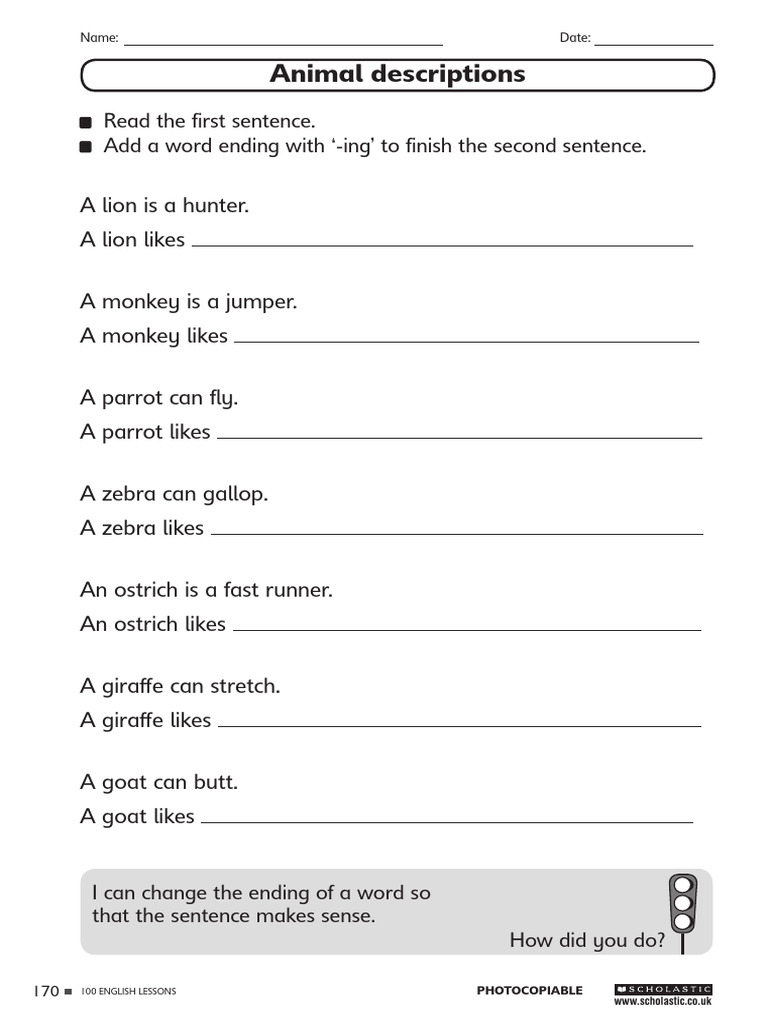 Animal Descriptions | PDF