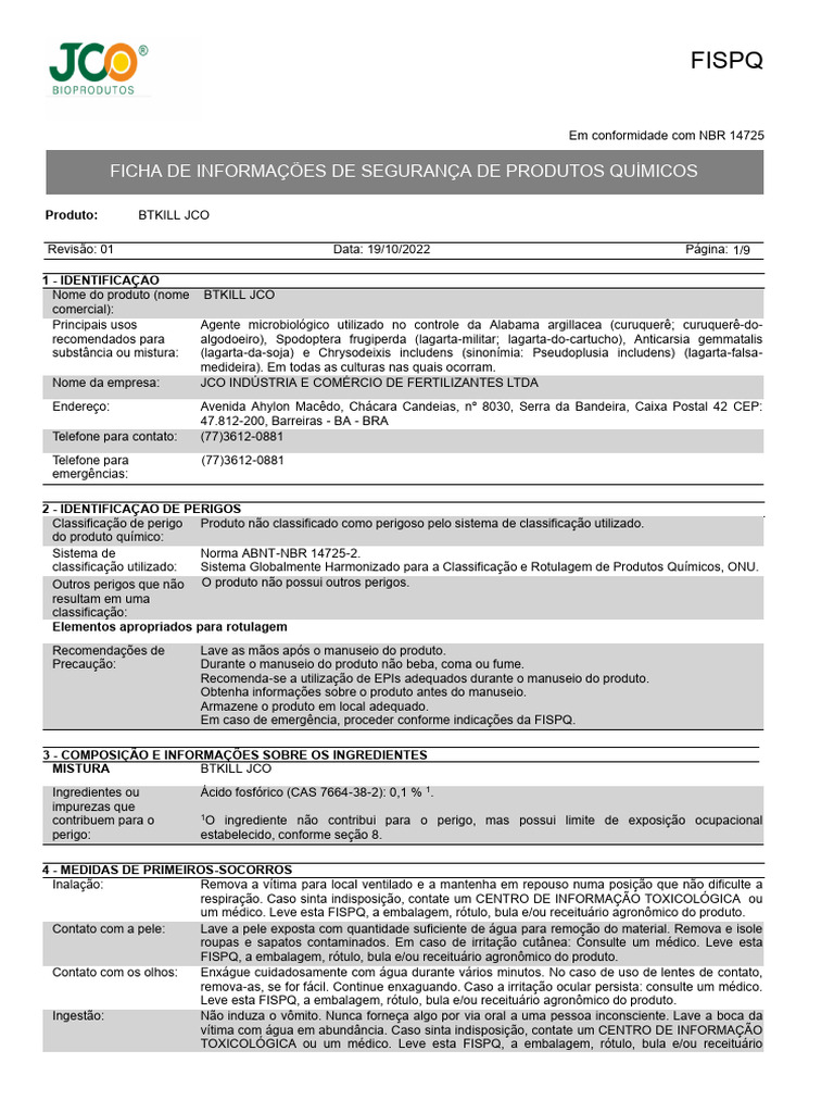 Fispq - Btkill Jco - V01 - 20221019140037 | PDF