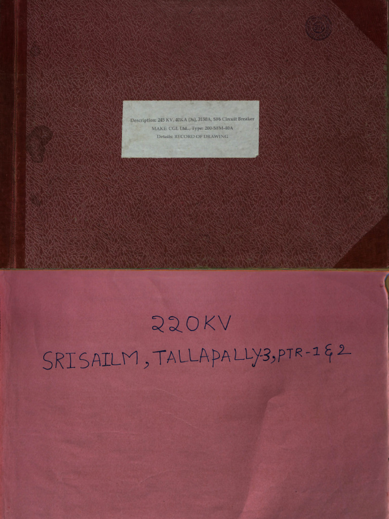 220KV CGL Circuit Breaker Drawings For TPL-3, SSLM, PTR-1,2 | PDF