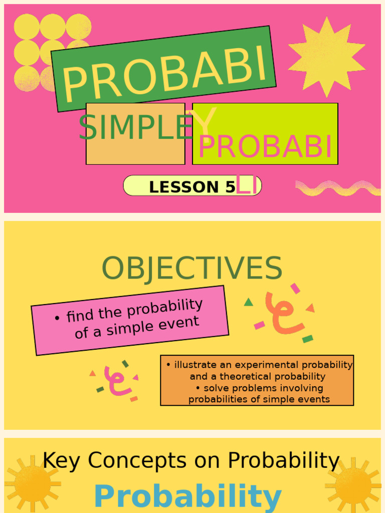 4th Lesson 5 (Probability) | PDF | Probability | Experiment