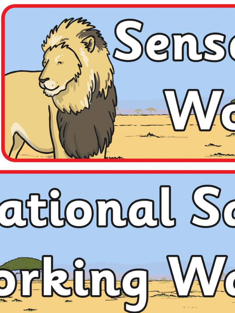 Sensational Safari Working Wall Banner | PDF