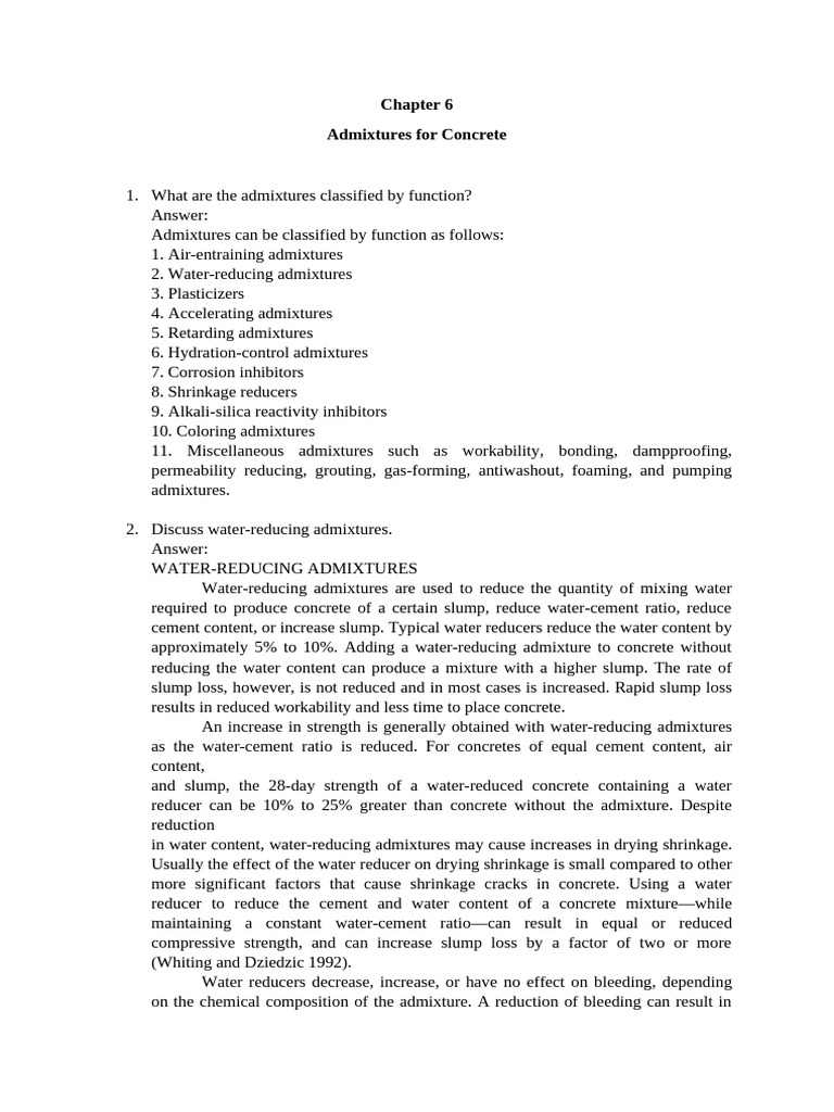 Concrete Technology Chapter 6 | PDF | Concrete | Cement