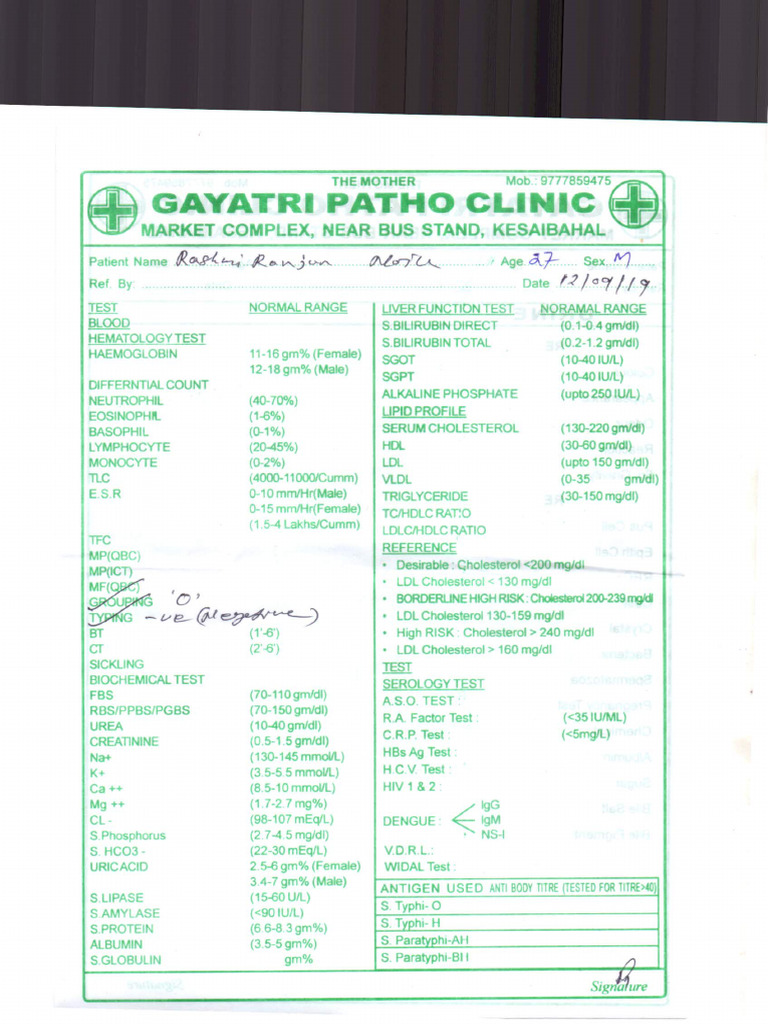 Blood Group Report | PDF