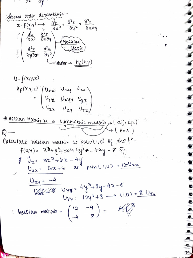 Hessian Matrix and Maxima Minima | PDF | Differential Calculus | Calculus Of Variations