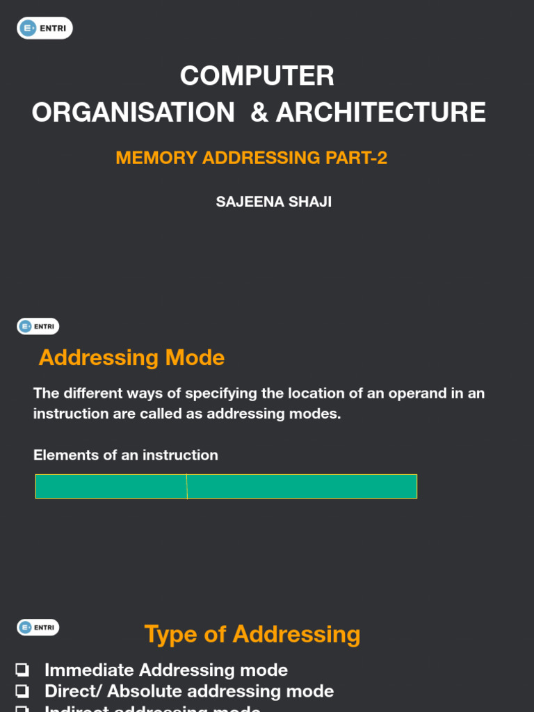 Memory Addressing Modes Explained | PDF | Integrated Circuit | Office ...
