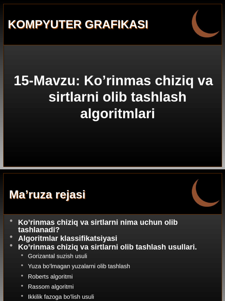 15 Ma'ruza | PDF
