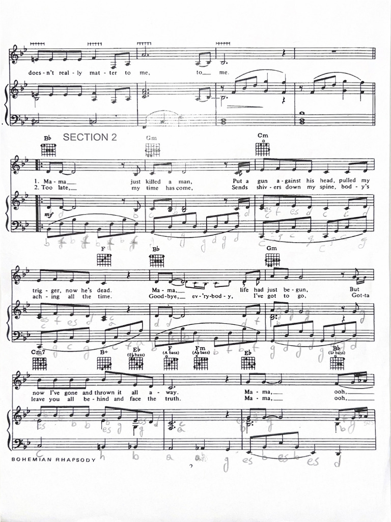Mama (Section From Bohemian Rhapsody) | PDF