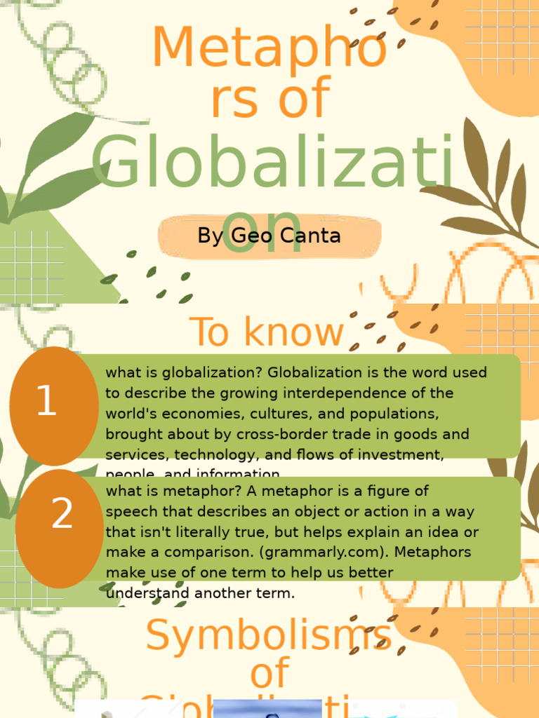 Metaphors Explaining Globalization Concepts | PDF