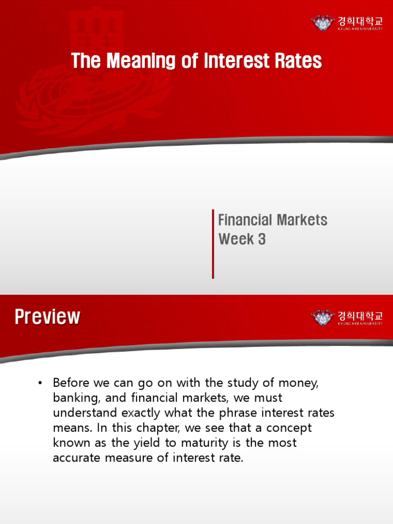 Week 3. The Meaning of Interest Rates | PDF | Interest Rates | Real ...