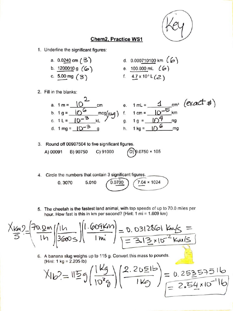 Significant Figures and Unit Conversions | PDF