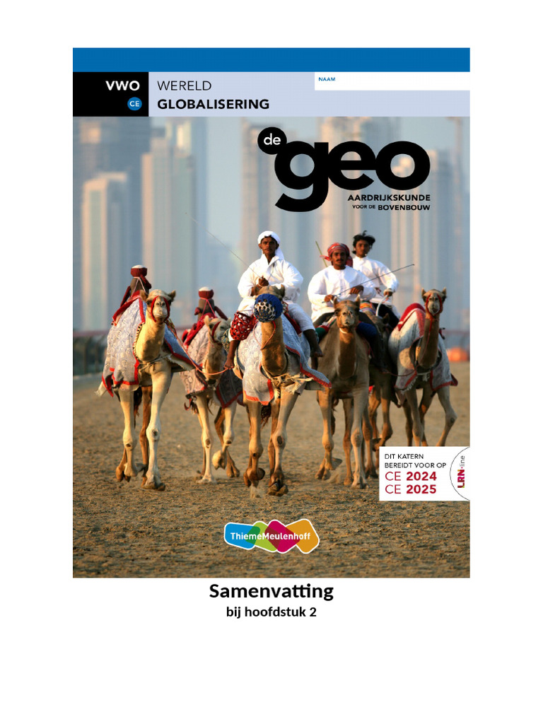 Vwo Globalisering-CE2024-en-CE2025 H2 Samenvatting | PDF
