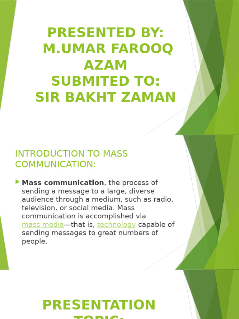 SIR BAKHT ZAMAN PRESENTATION | PDF | Communication | Literacy